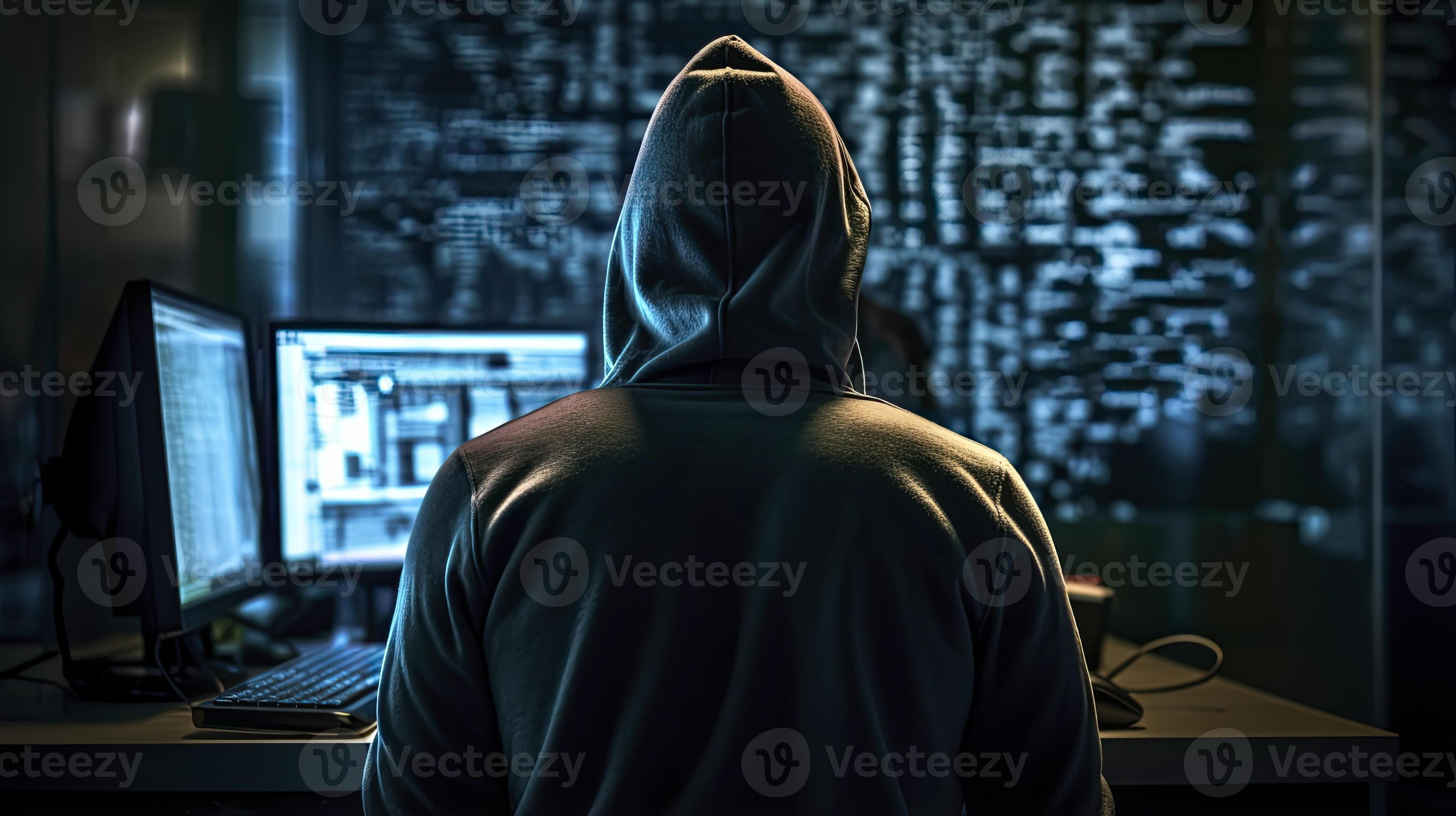 AI generated Hacker. A glimpse into the world of cyber conspiracies. AI ...