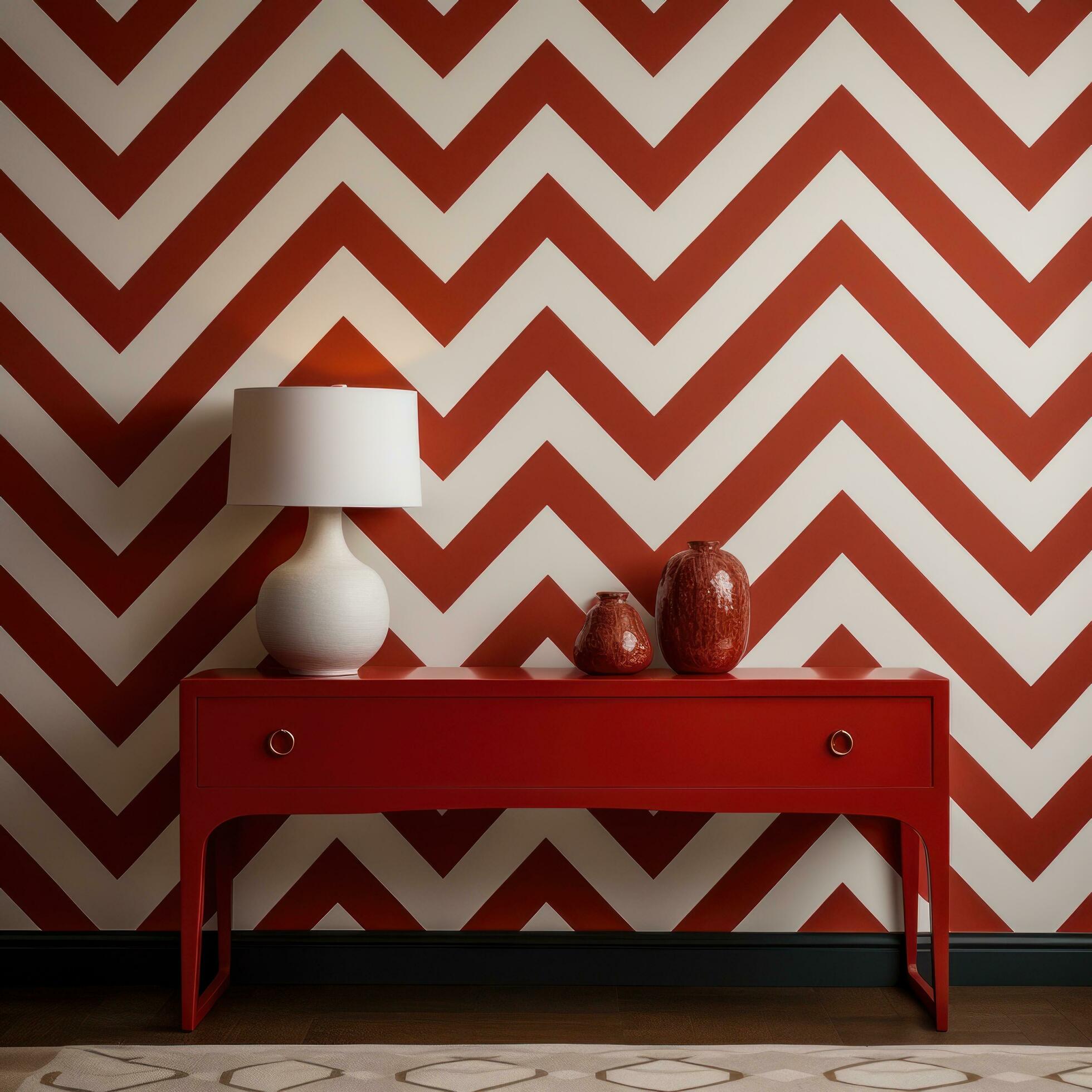 AI generated a chevron pattern wallpaper with red and white designs ...