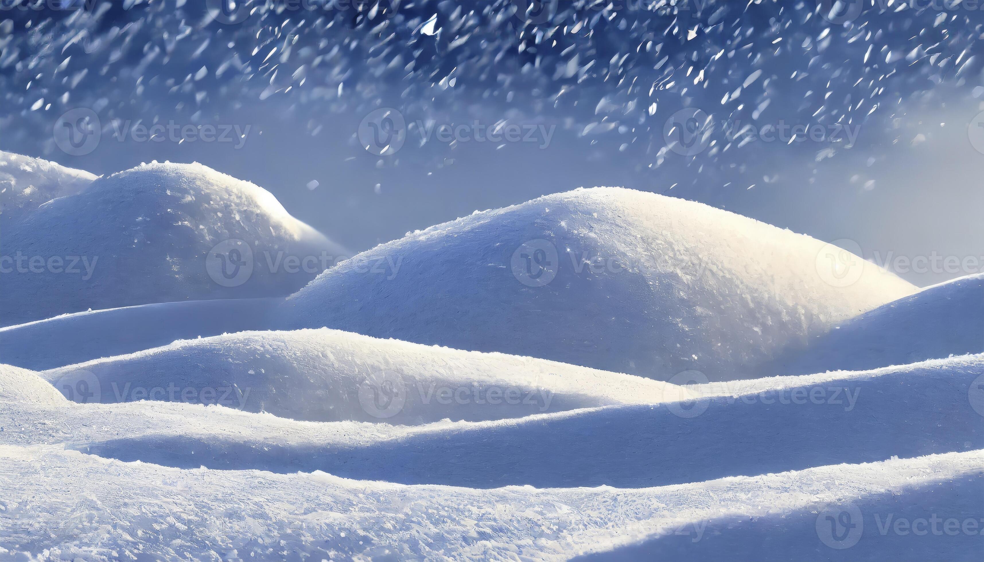 AI generated Winter's Embrace. A Serene Scene of Snowfall and ...