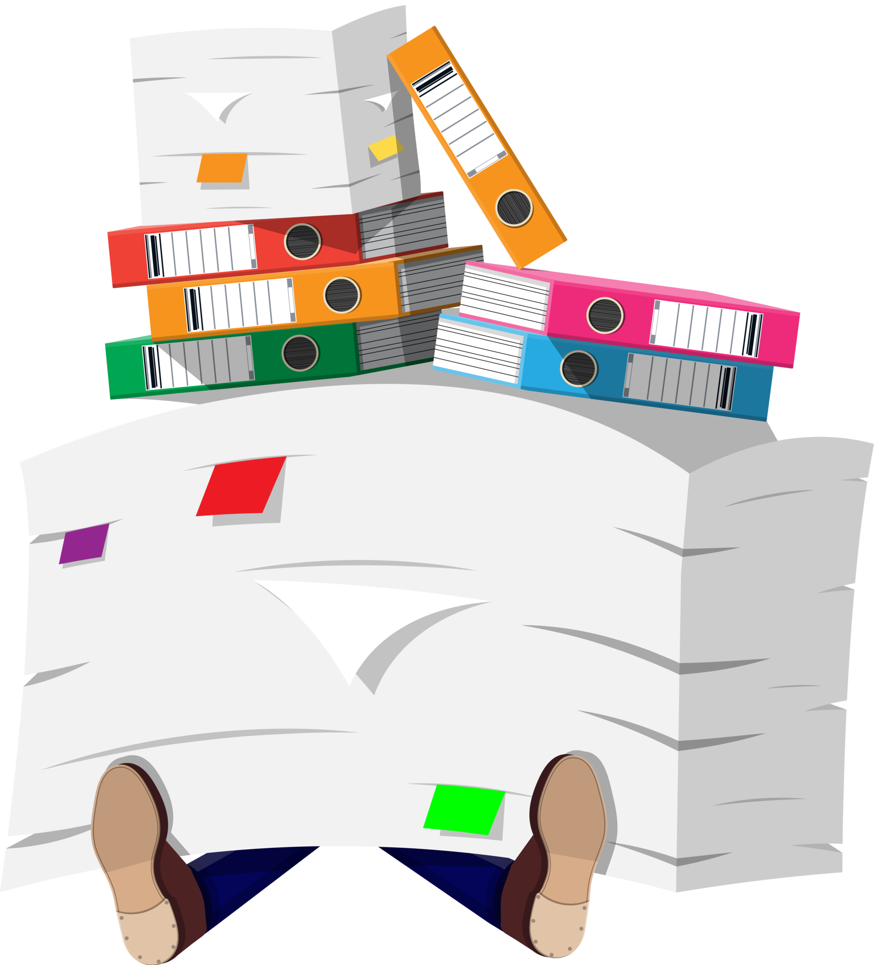 Businessman in pile of office papers 35856960 PNG Businessman in pile of office papers 35856960 PNG