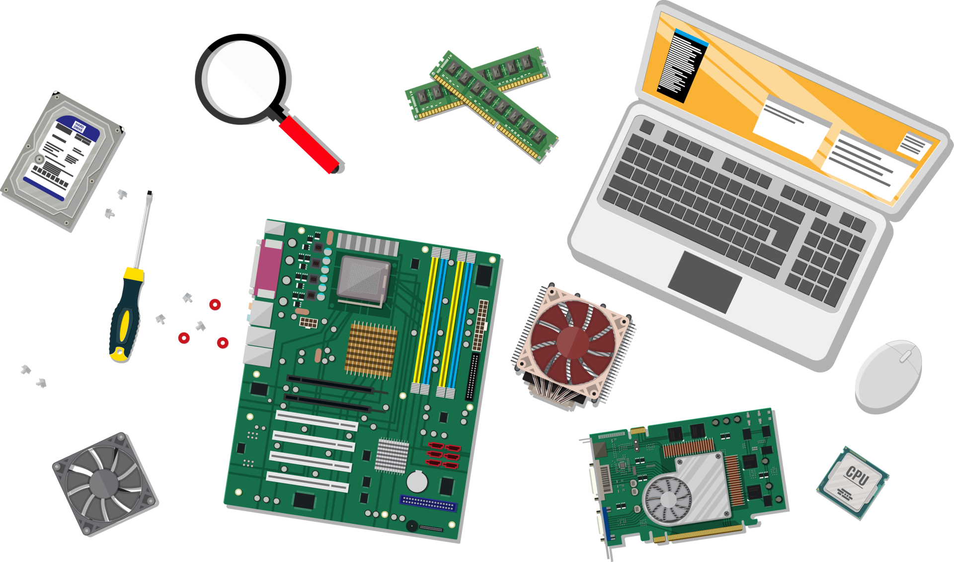 Assembling Pc Personal Computer Hardware 35857110 Png