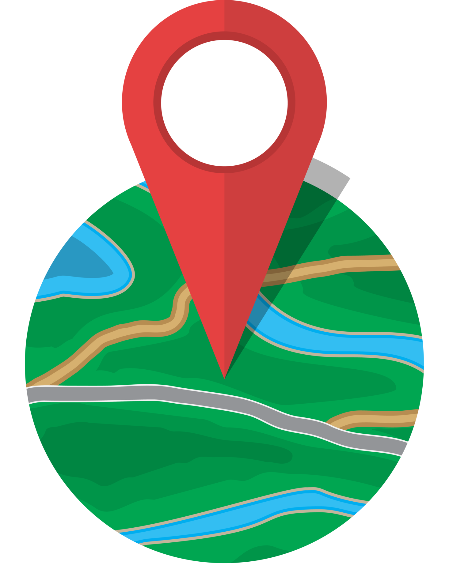 Folded paper city map icon 35857307 PNG