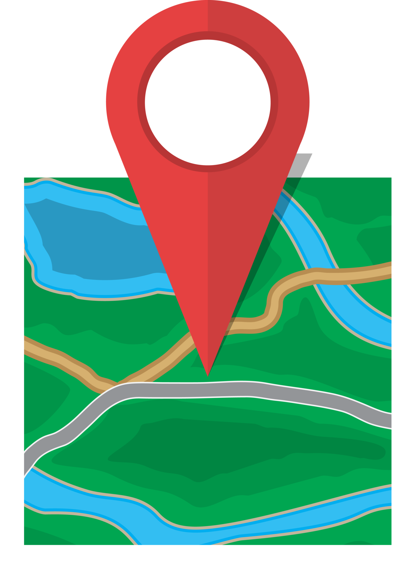 Folded paper city map icon 35857348 PNG