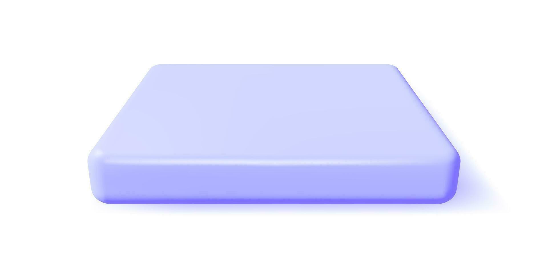 3d Blue Square Podium Isolated Stage For Product Presentation With