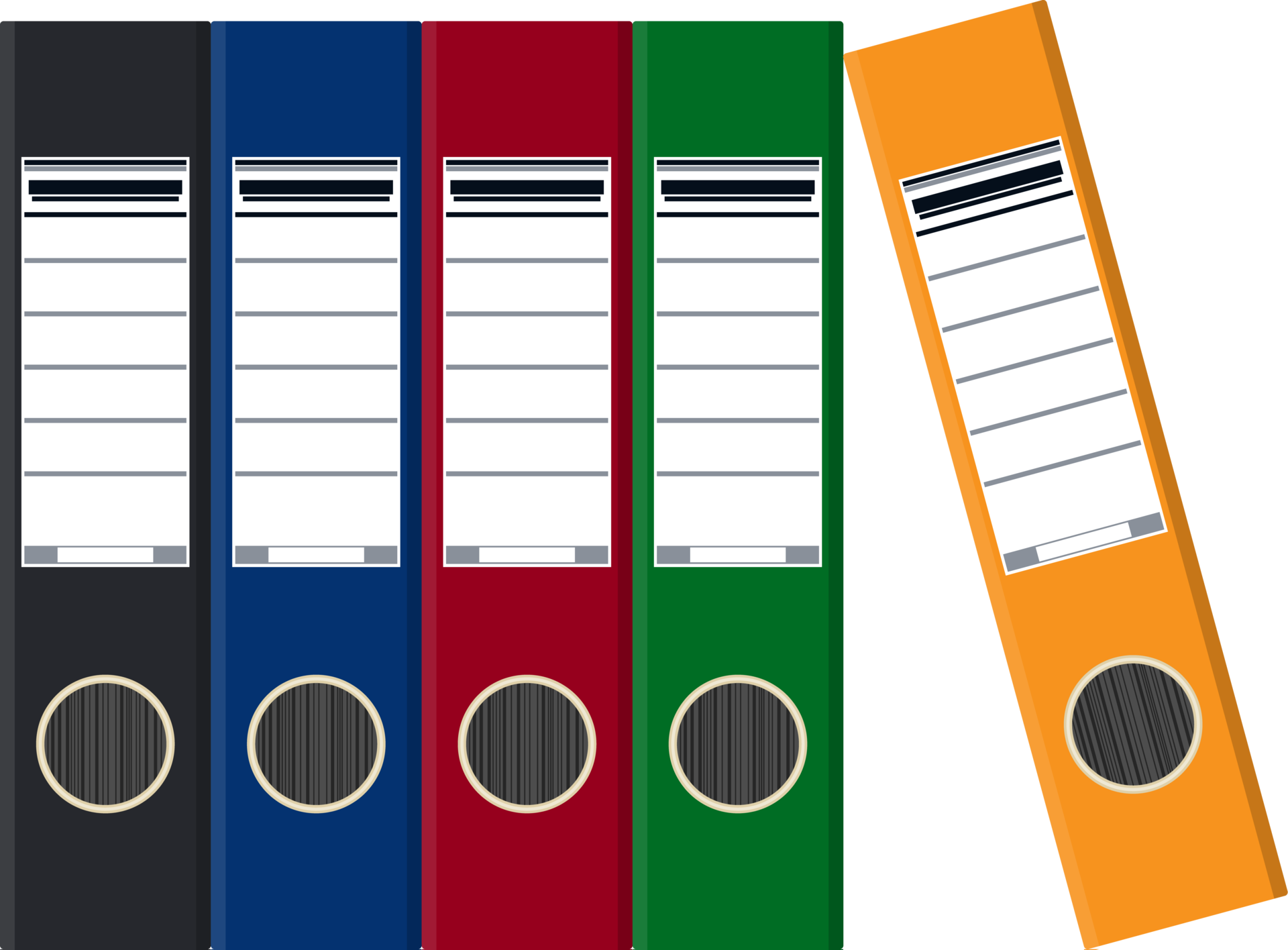 Files, ring binders, colorful office folders. 35857762 PNG Files, ring binders, colorful office folders. 35857762 PNG