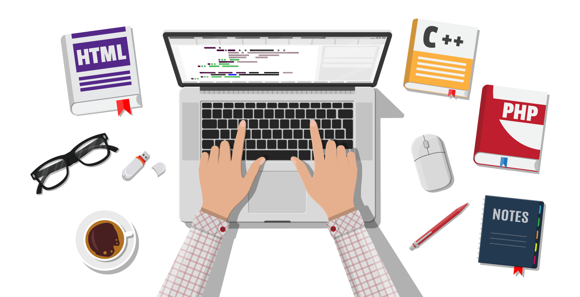 Workplace Of Programmer Or Coder 35857872 Png 5666