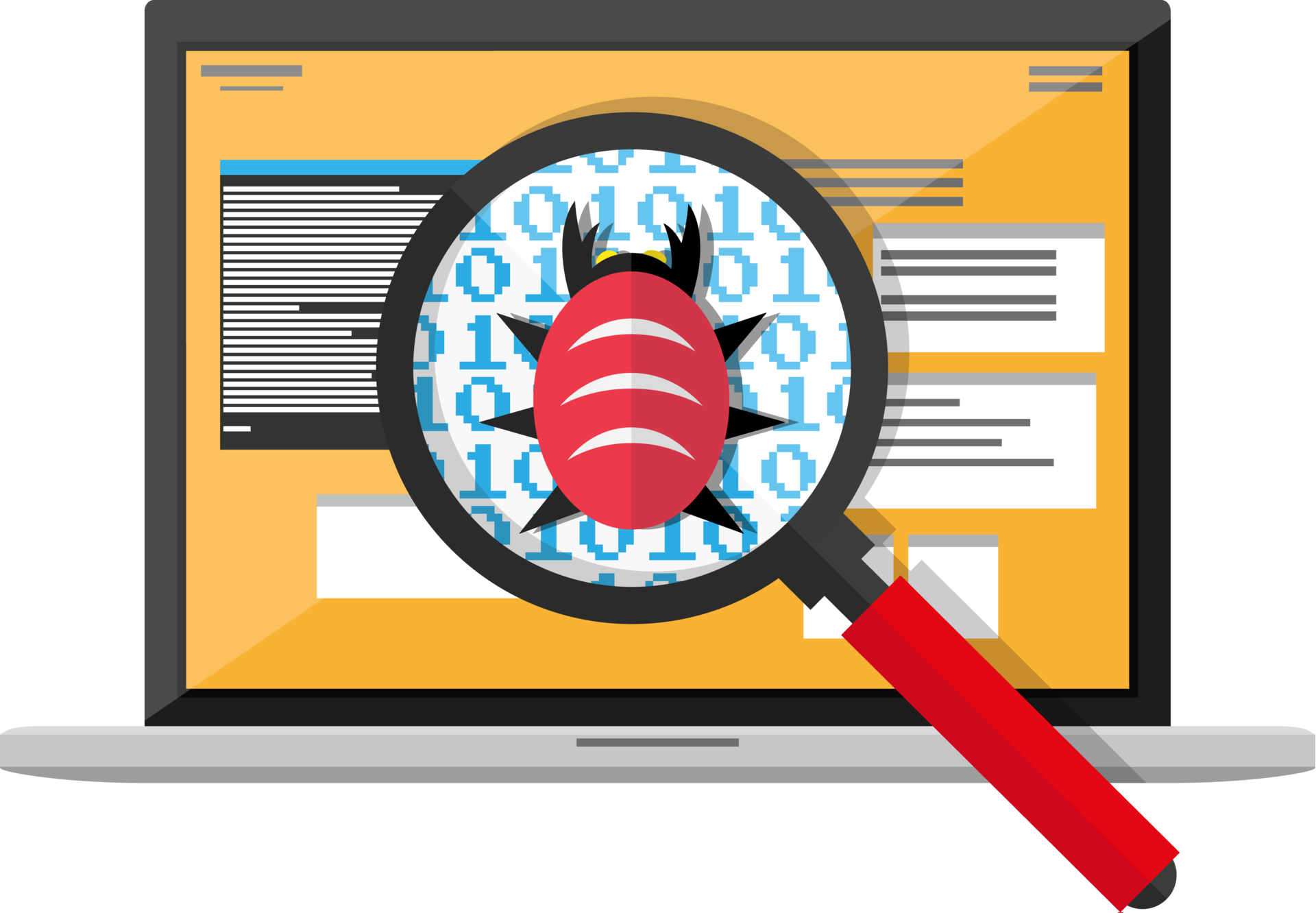 Bug And Virus In The Programming Code 35858049 Png