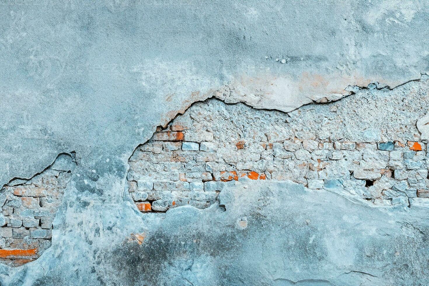 Peeling wallpaper. Old rough stone on cement pattern wall background ...