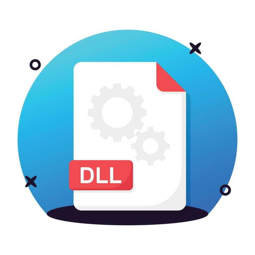 Take a look at this creatively designed dll file extension vector ...