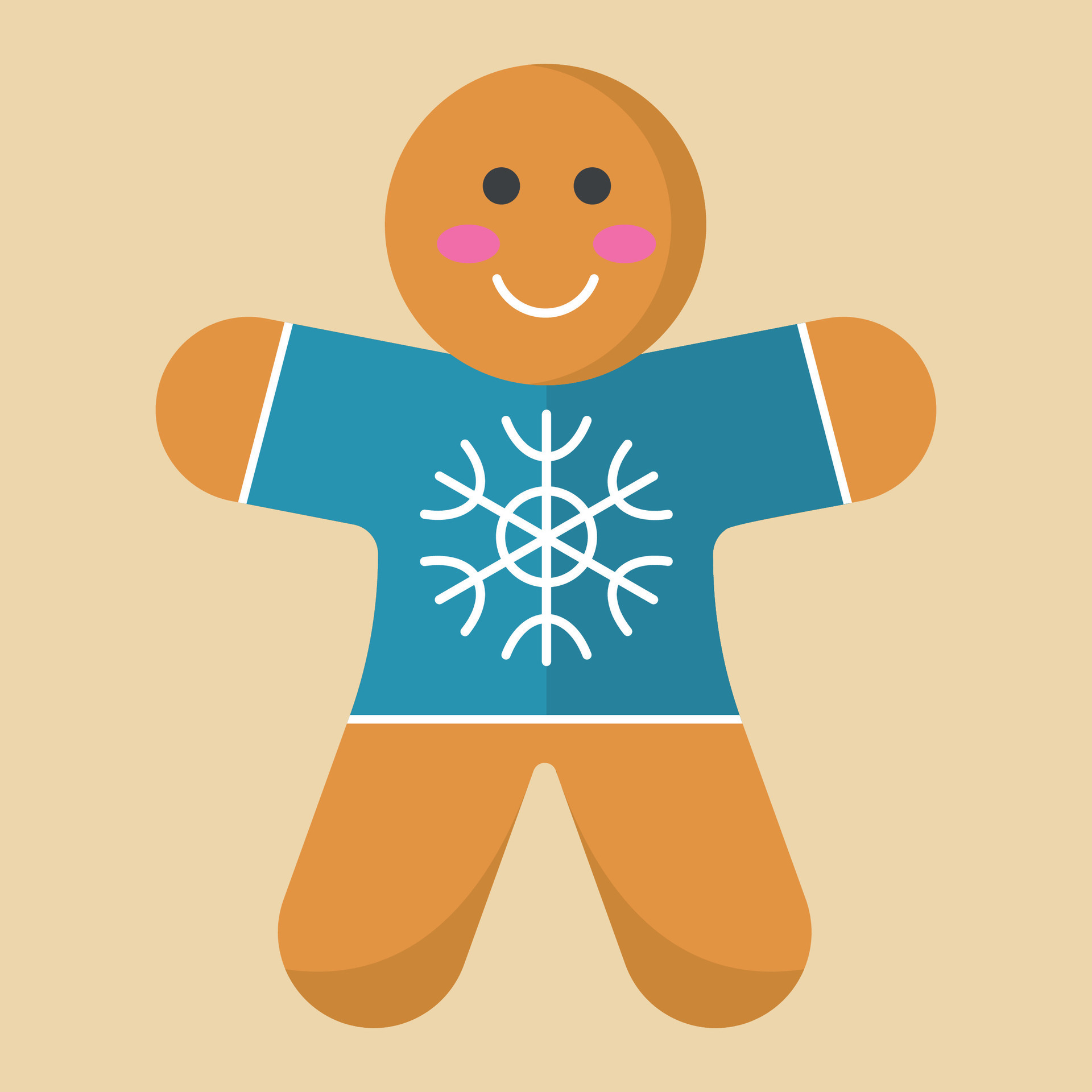 Ginger Bread Man Vector Illustration 35863381 Vector Art At Vecteezy
