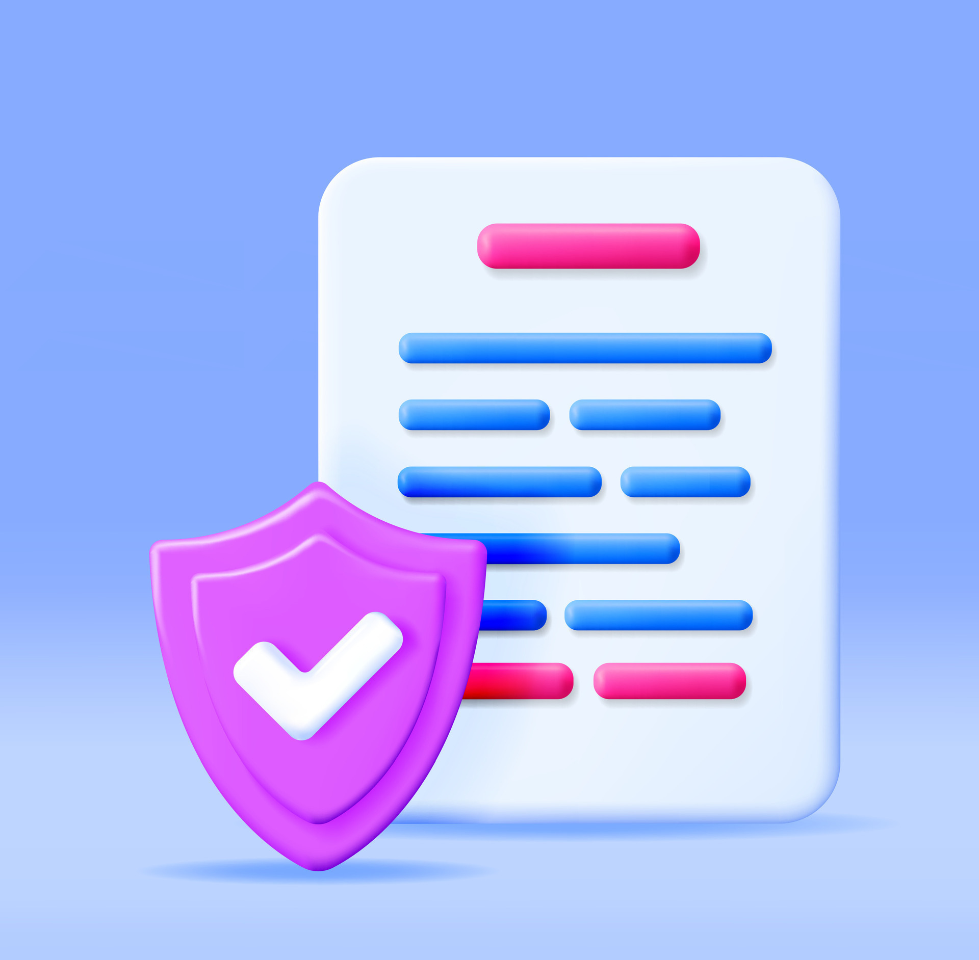 3D Approved Documents Papers Icon Isolated. Sheets with Approval Check ...