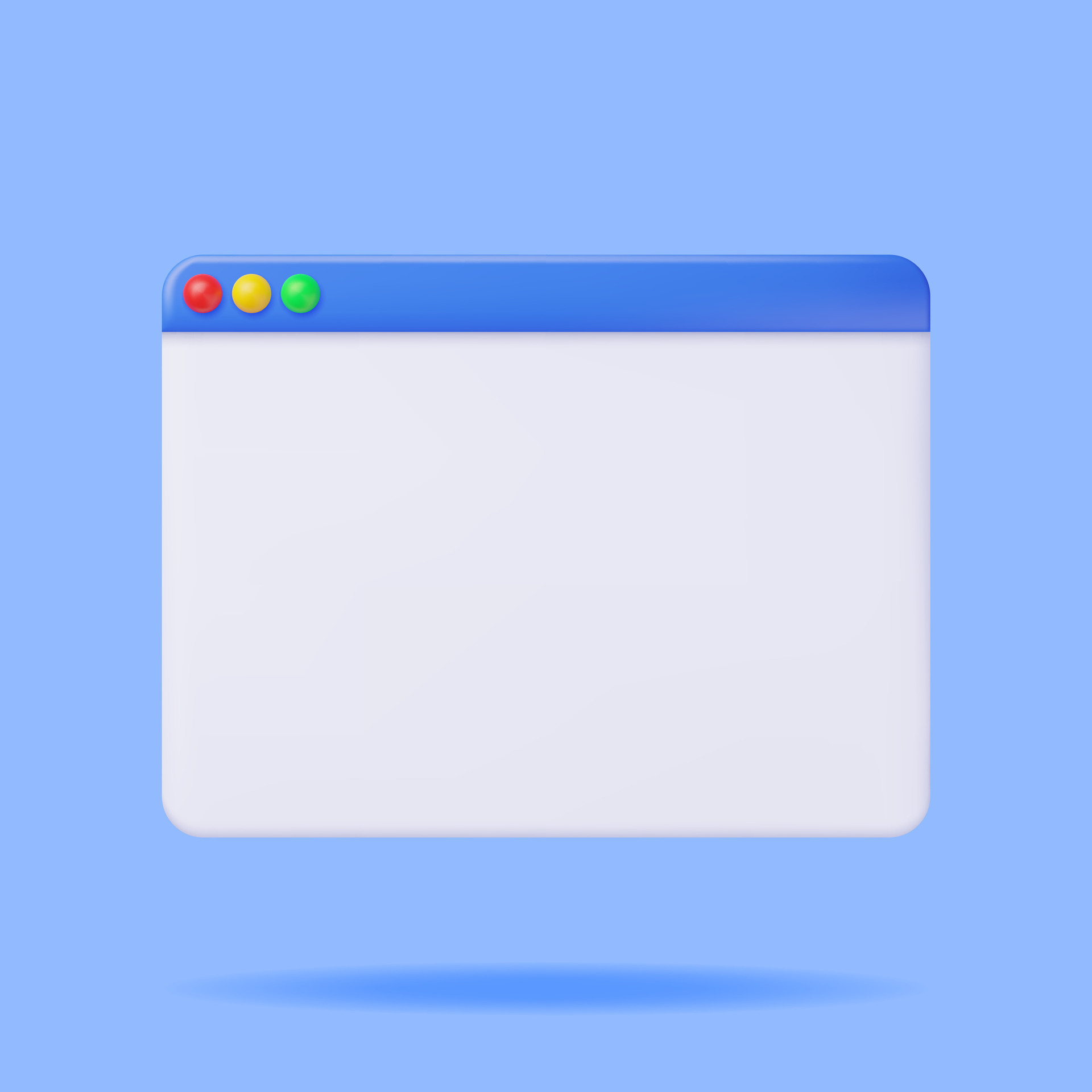 3d Browser Window Isolated Render Operating System User Interface Gui