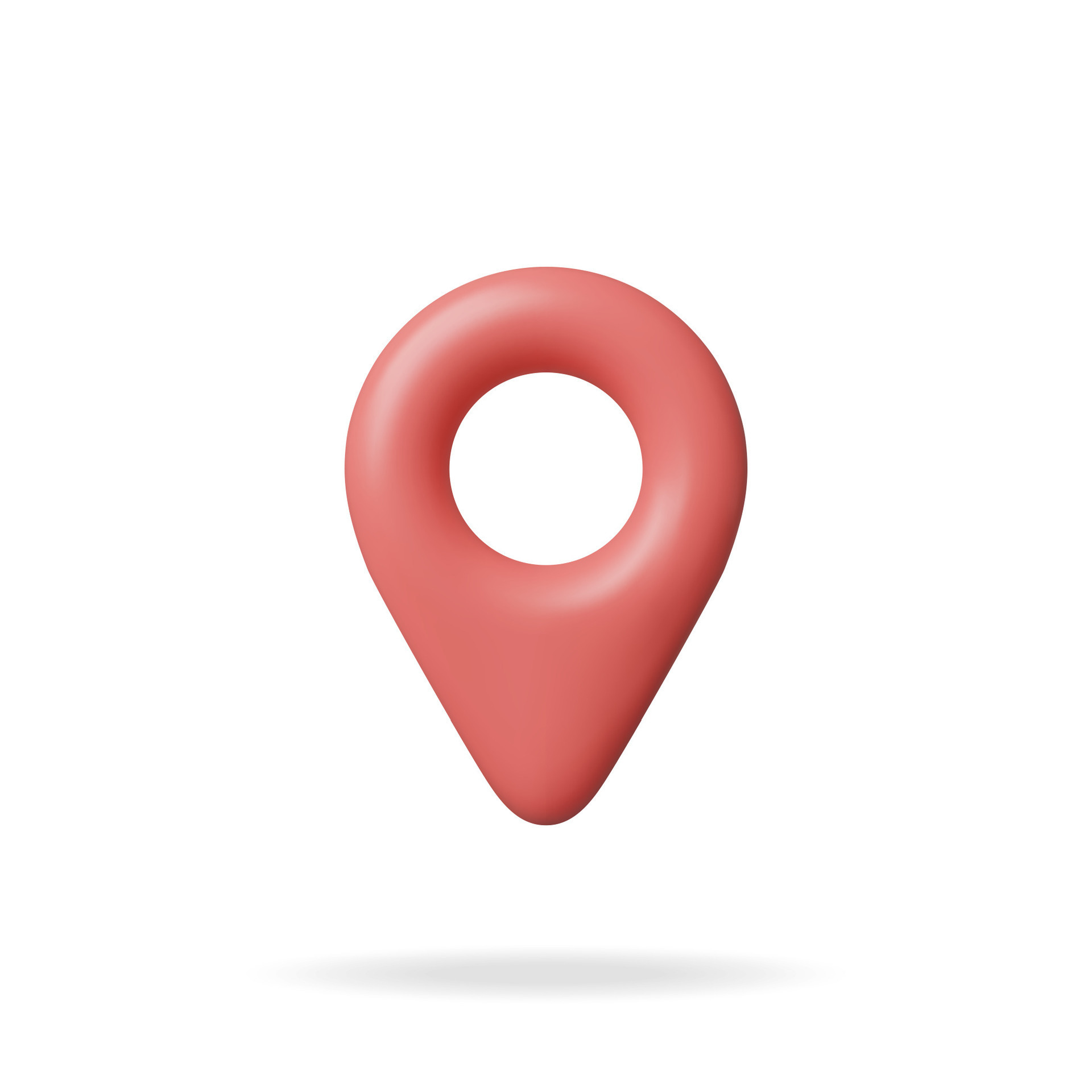 3d Location Map Pin Isolated On White Render Red Gps Pointer Marker Icon Gps And Navigation