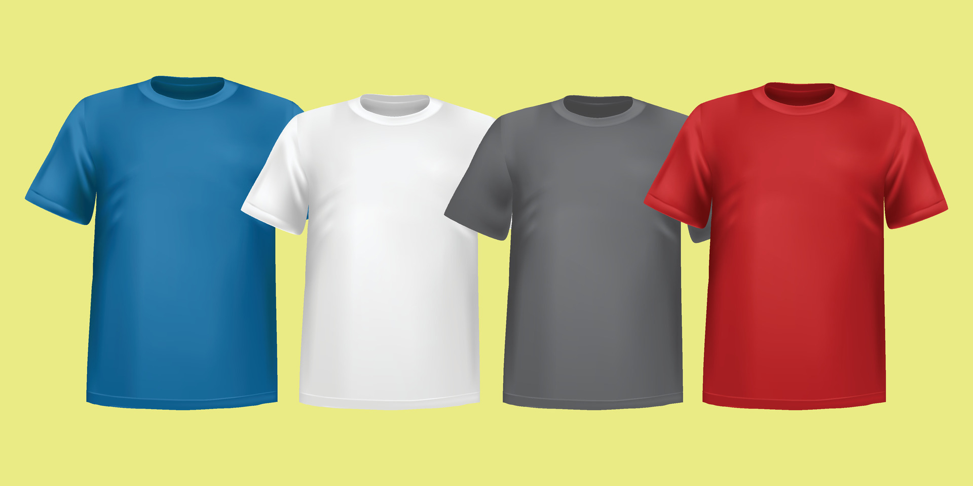 Mens Colorful Plain T Shirts Design Template Vector 35864893 Vector
