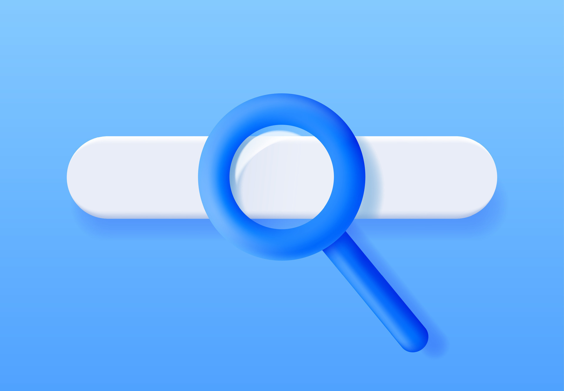 3d Search Bar Blank Isolated Browser Button Template For Website Application And Ui