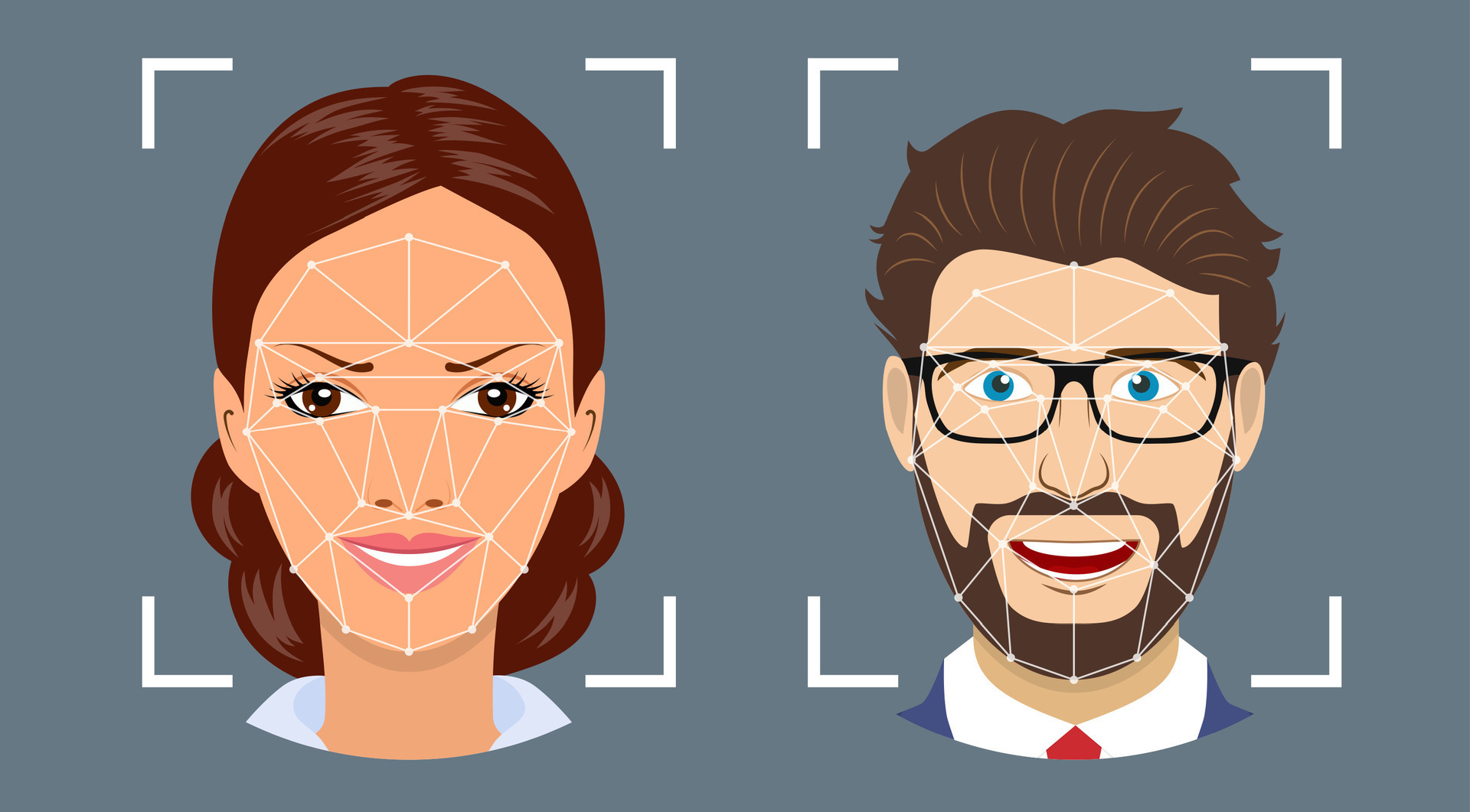 Face Recognition Biometric Security System Concept For Web And Mobile Secure Technology