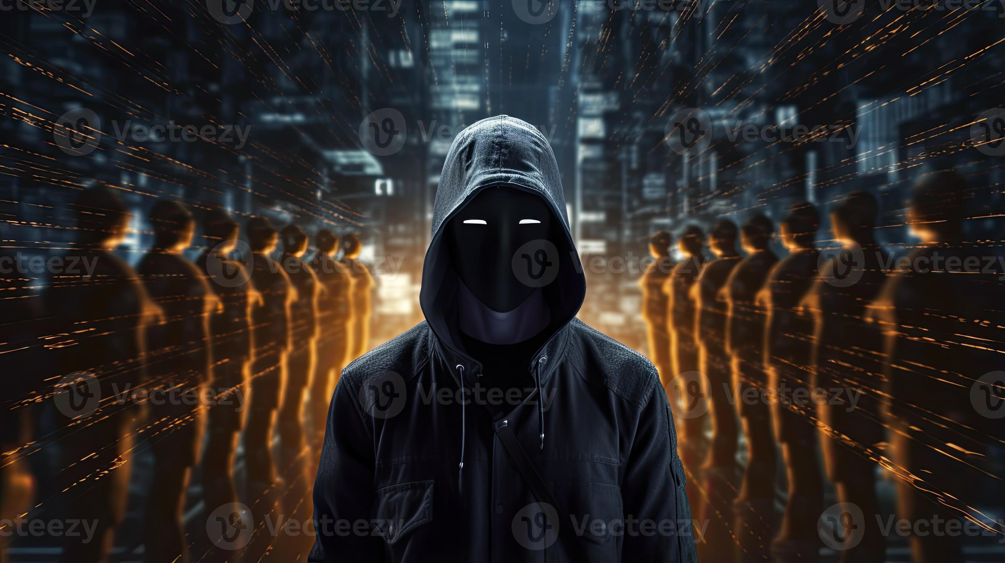 AI generated Unveiling the Anonymous Hacker. Digital Intrigue ...