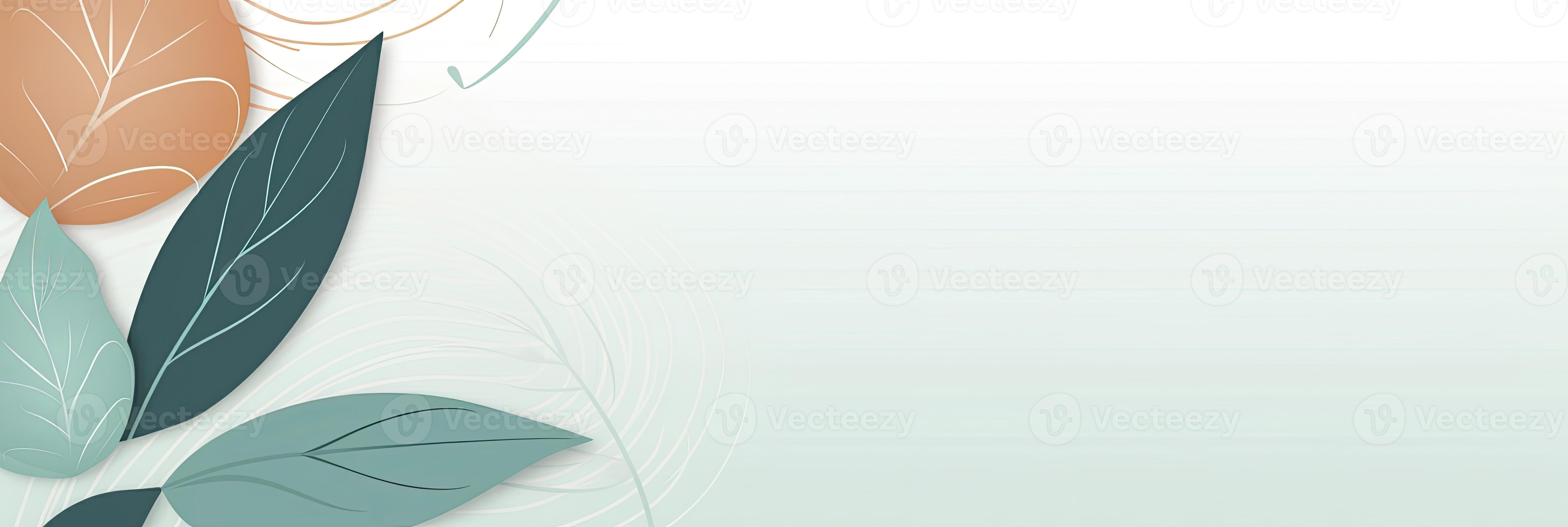 AI generated Minimalist abstract background with outline leaves. AI ...