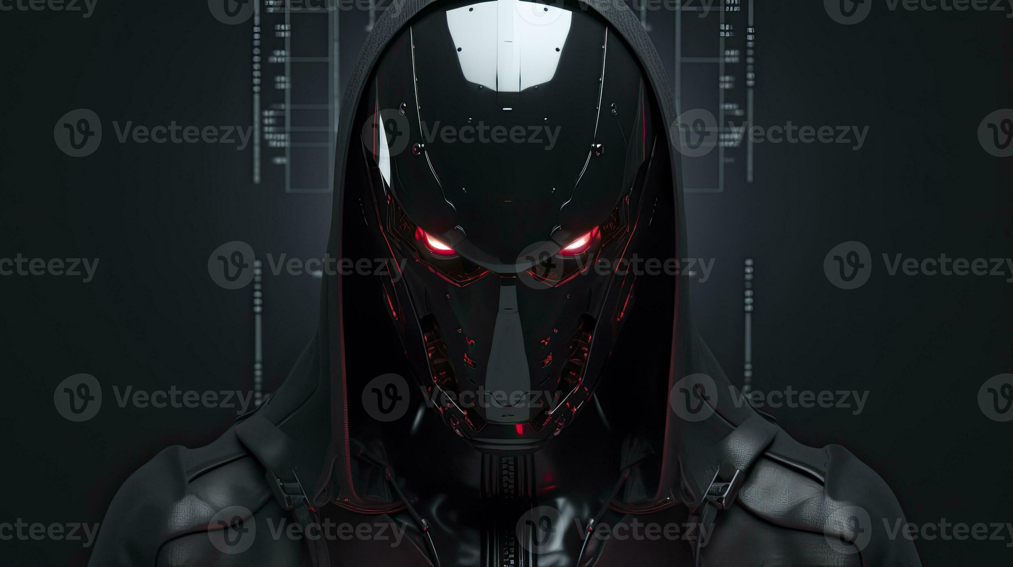 Ai Generated Binary Intrigue Anonymous Robotic Hacker Concept Of Hacking Ai Generated
