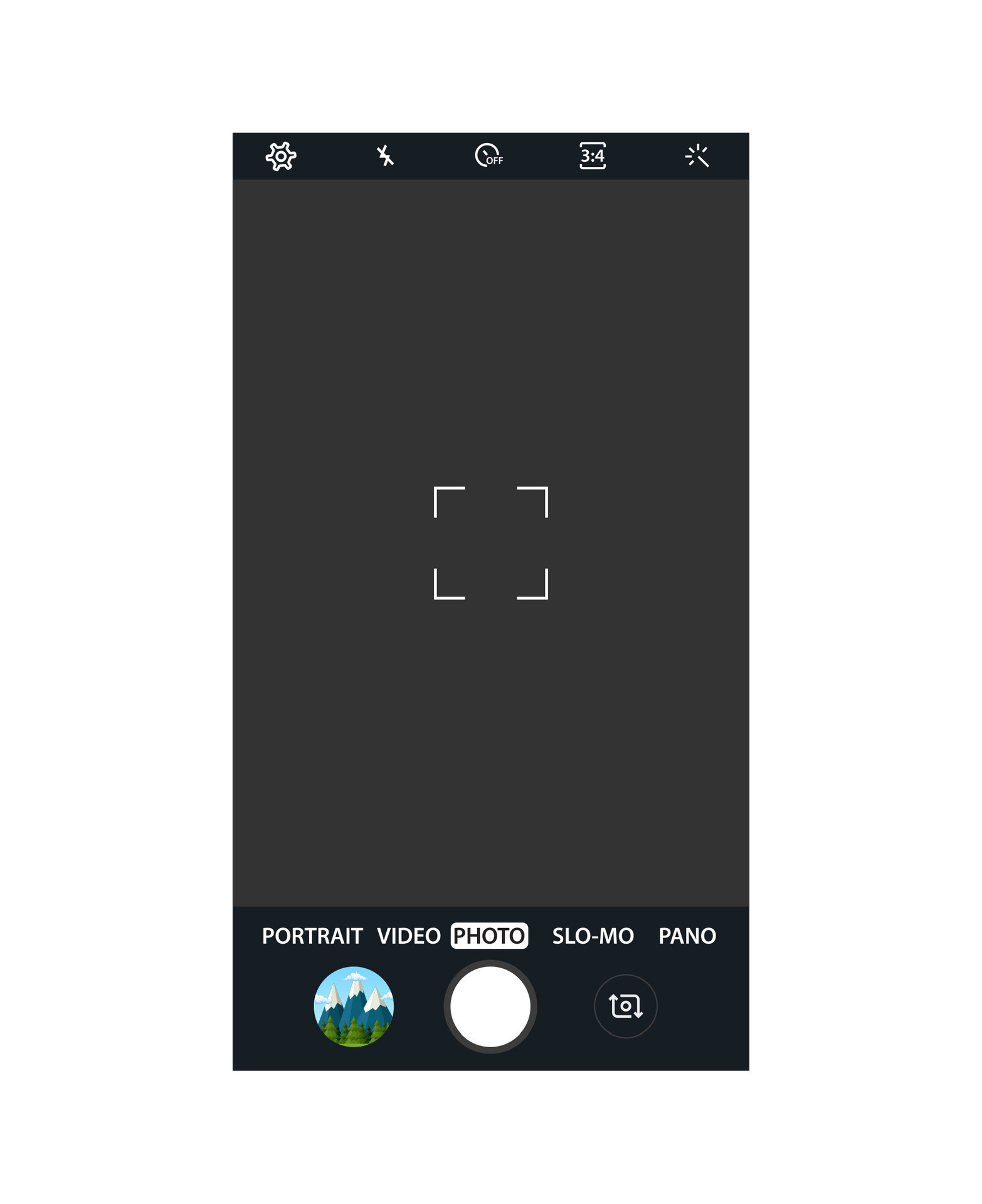 Modern Smartphone Camera Application User Interface Of Camera