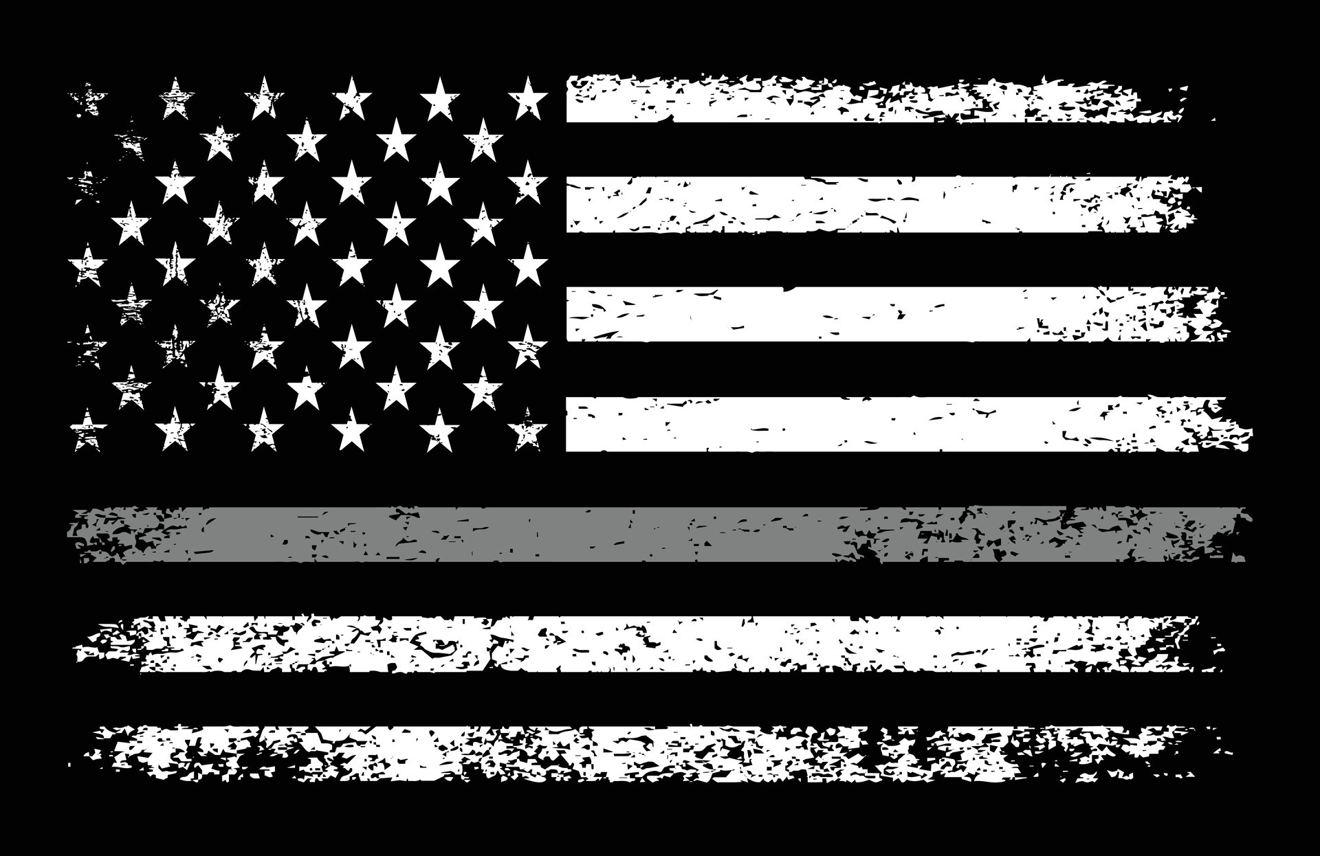 Thin Grey Line Flag Corrections Officer Vector 35881829 Vector Art At