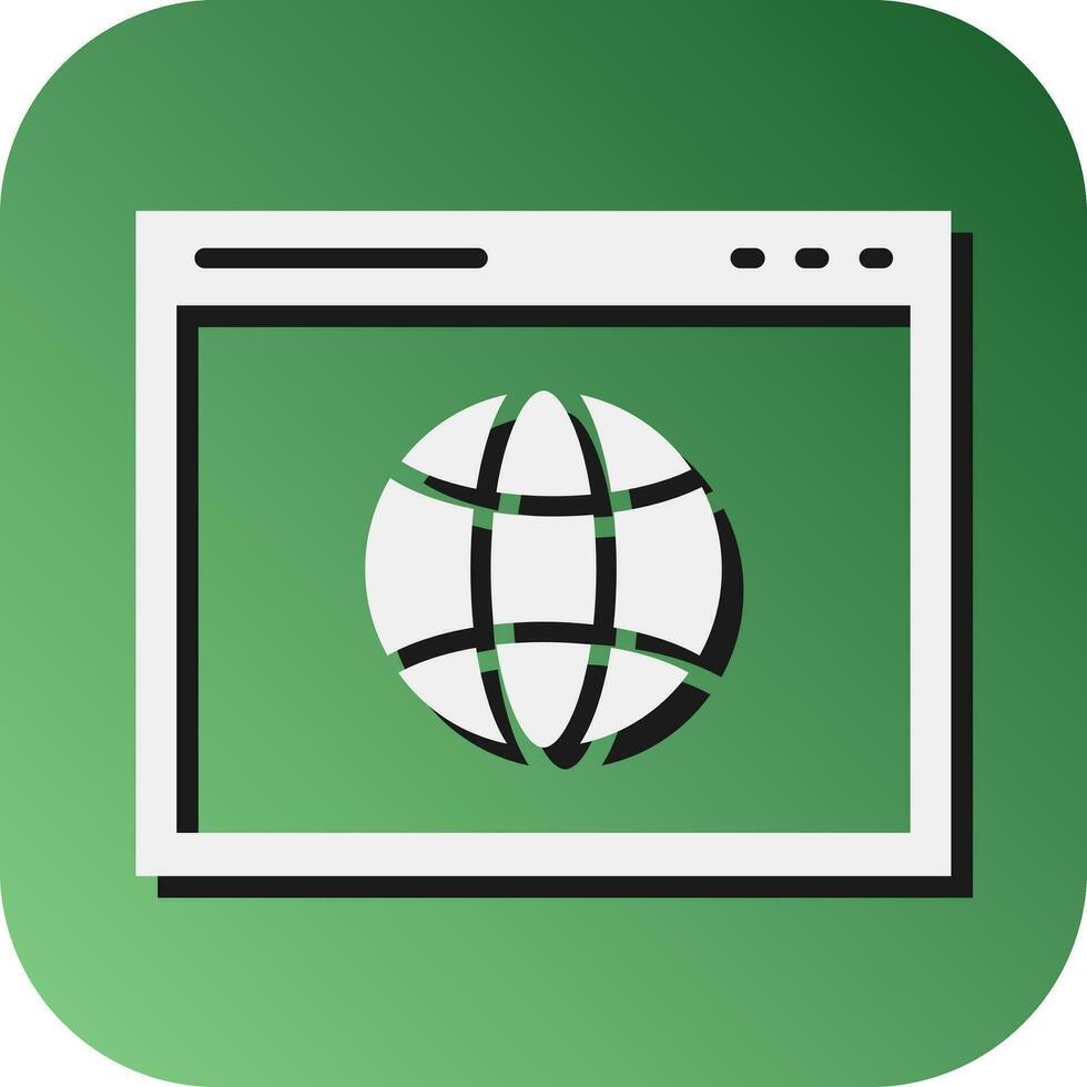 Web Browser Vector Glyph Gradient Background Icon For Personal And Commercial Use. 35882340 ...