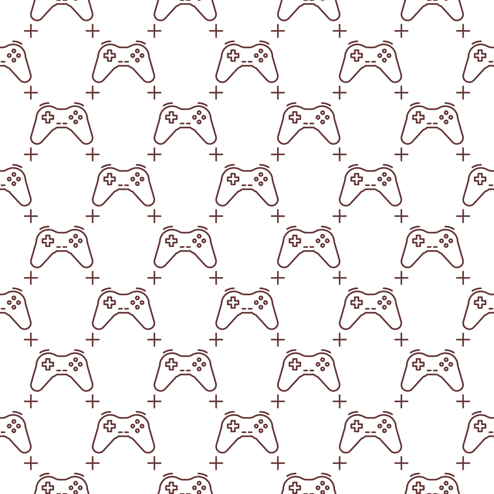 Gamepad Or Game Controller Vector Controlling Device Outline Seamless