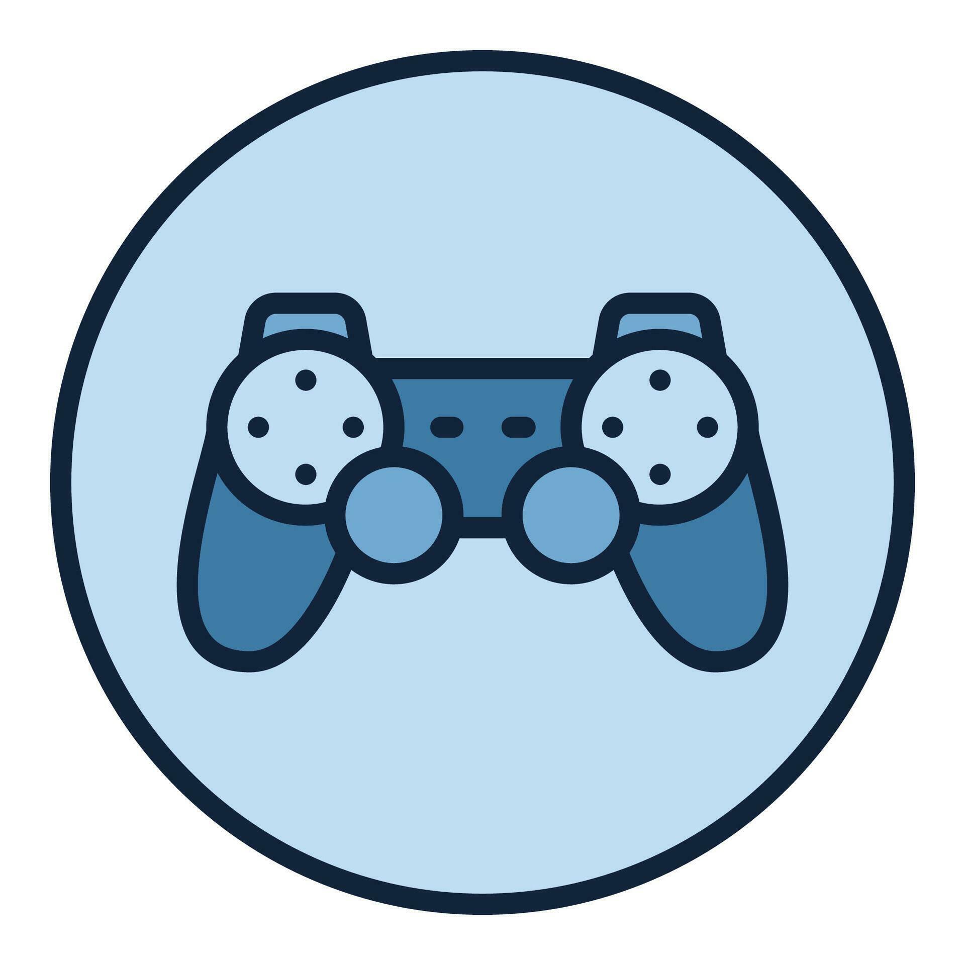 Circle With Videogame Controller Vector Joypad Colored Icon Or Logo Element 35884087 Vector Art