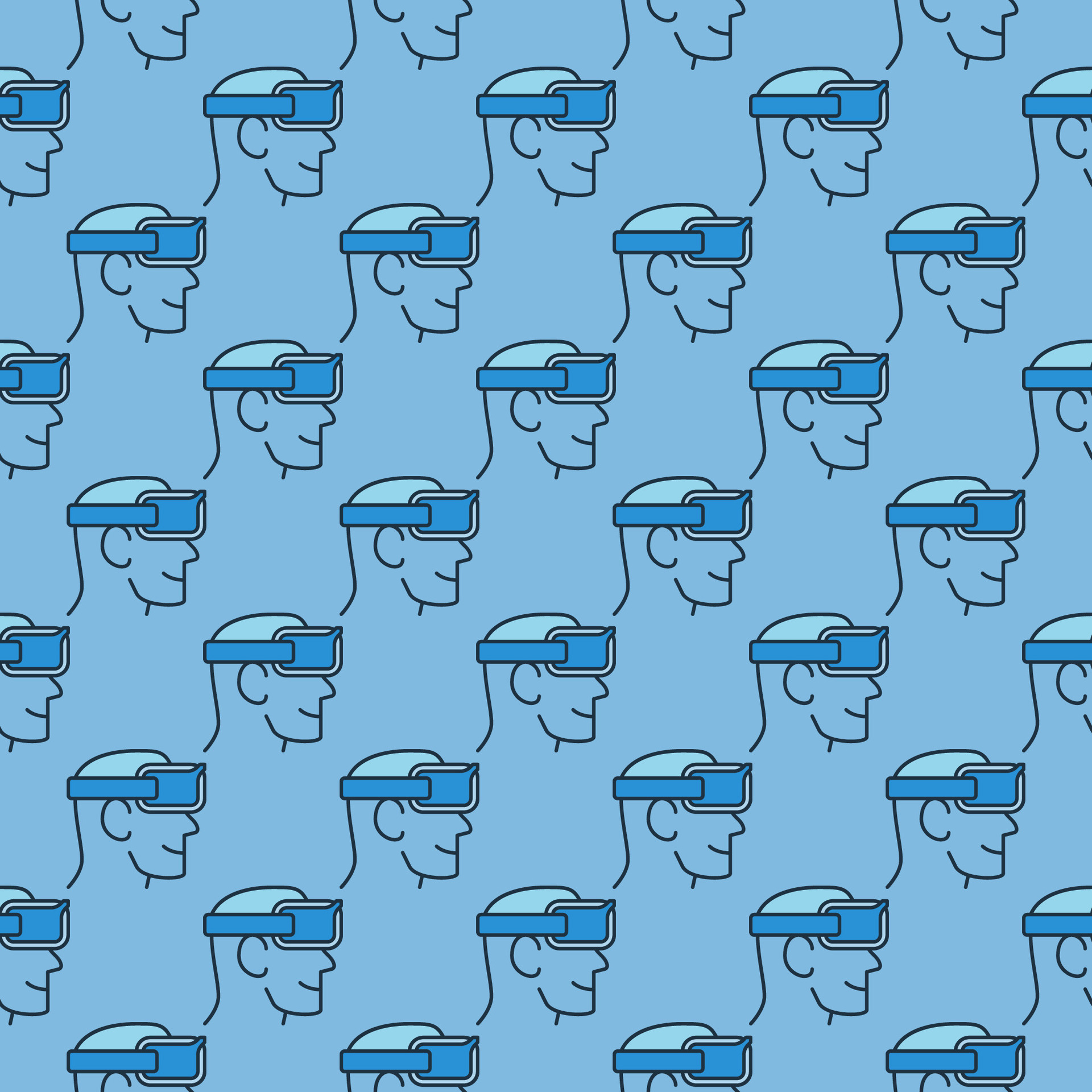 Head With Fpv Drone Goggles Vector Concept Blue Seamless Pattern 35884088 Vector Art At Vecteezy