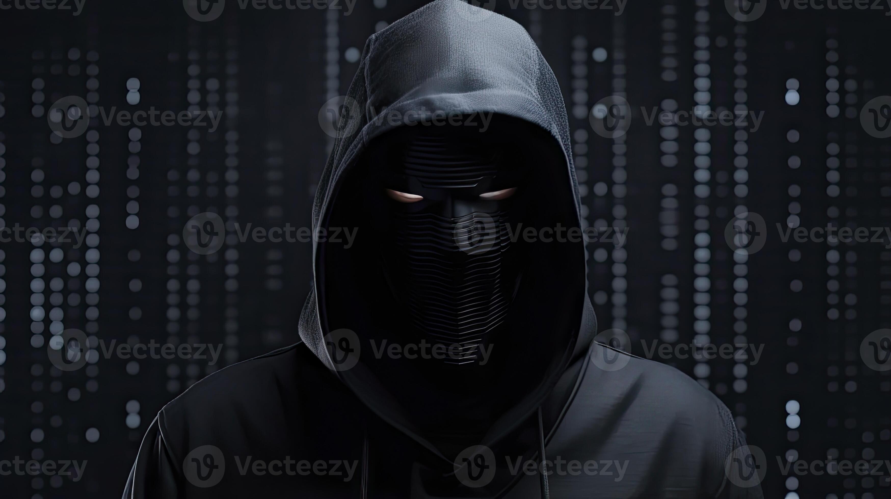 Ai Generated Binary Intrigue Anonymous Robotic Hacker Concept Of Hacking Ai Generated