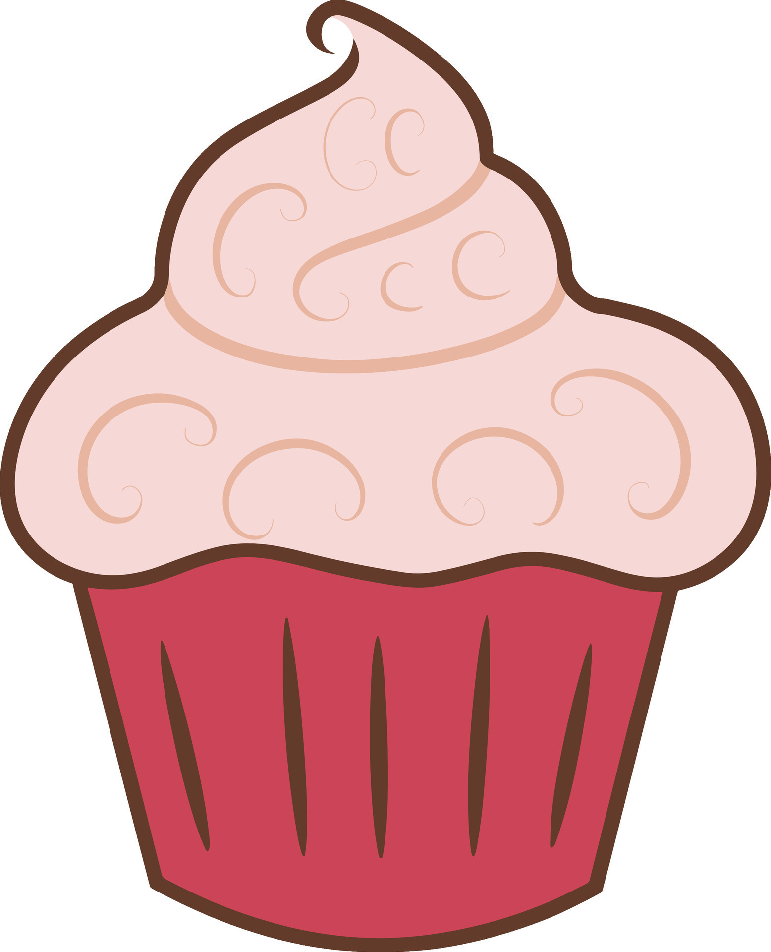 cupcake clip art free clip art 35886843 Vector Art at Vecteezy