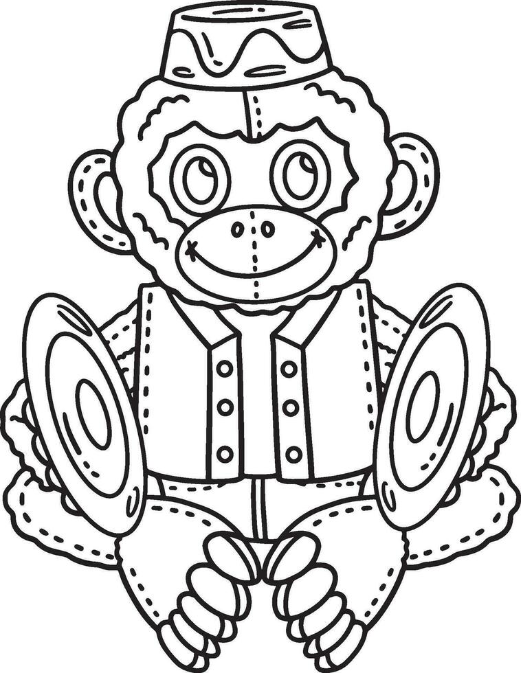 Circus Monkey Toy Isolated Coloring Page for Kids 35887952 Vector Art at Vecteezy