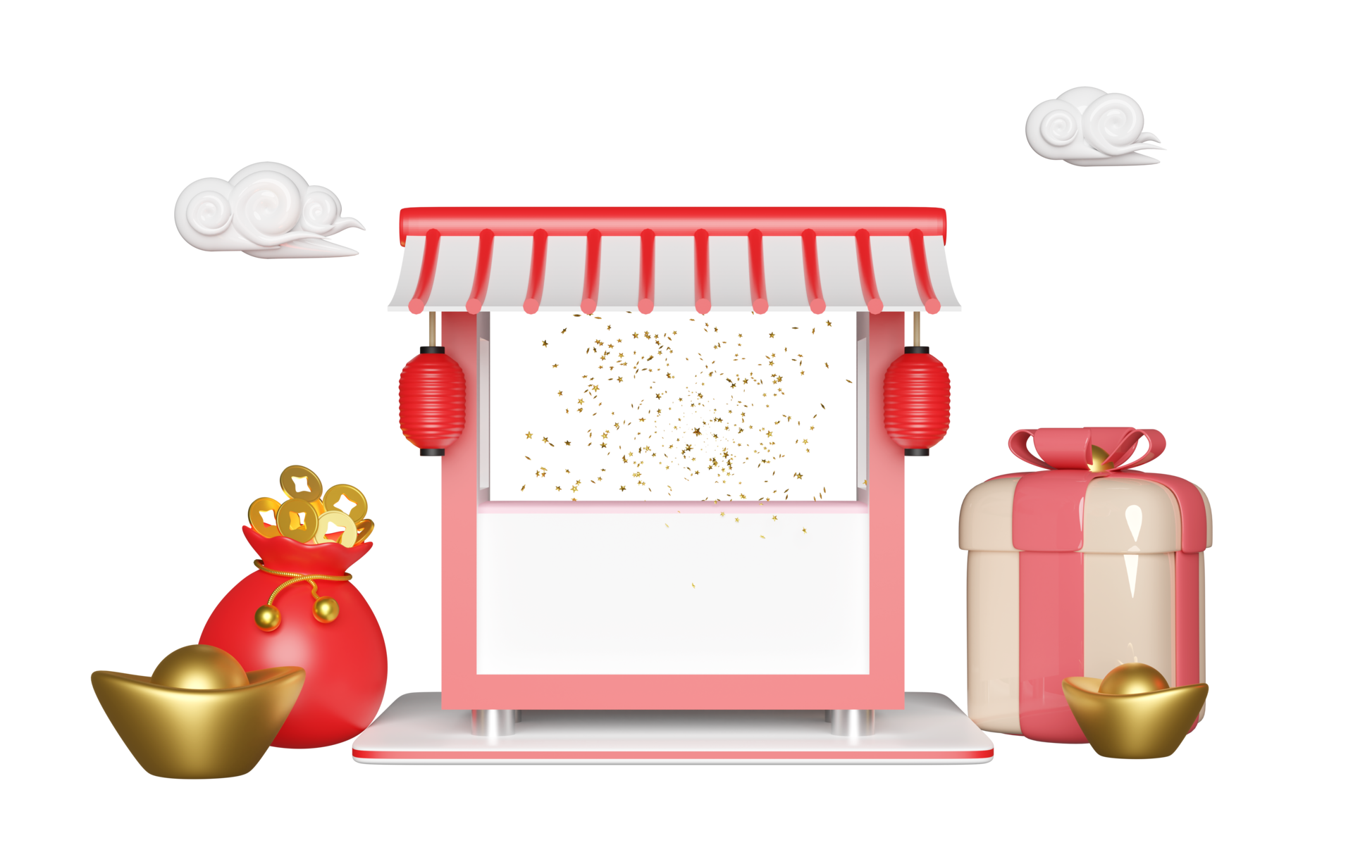 3d chinese style booth shop, empty retail store front with roof awning ... 3d chinese style booth shop, empty retail store front with roof awning ...
