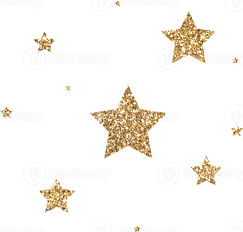 Gold Glitter Stars 35889536 PNG