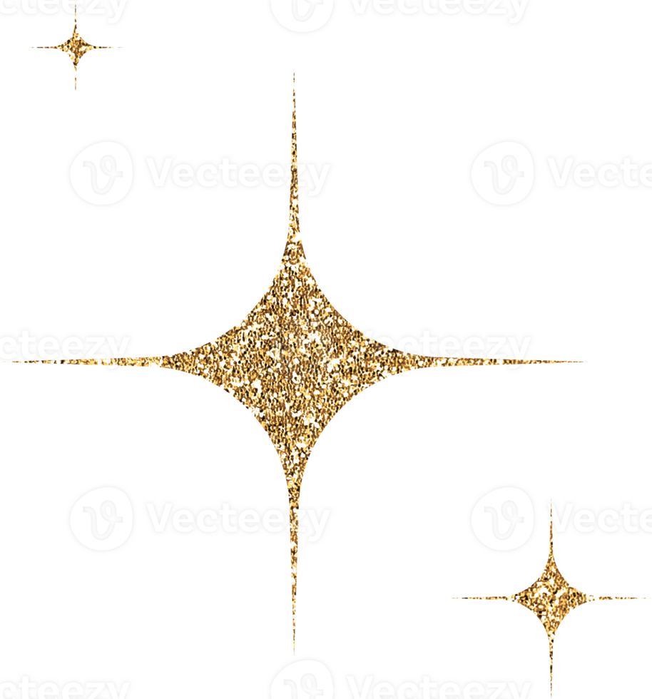 Gold Glitter Stars 35889540 PNG
