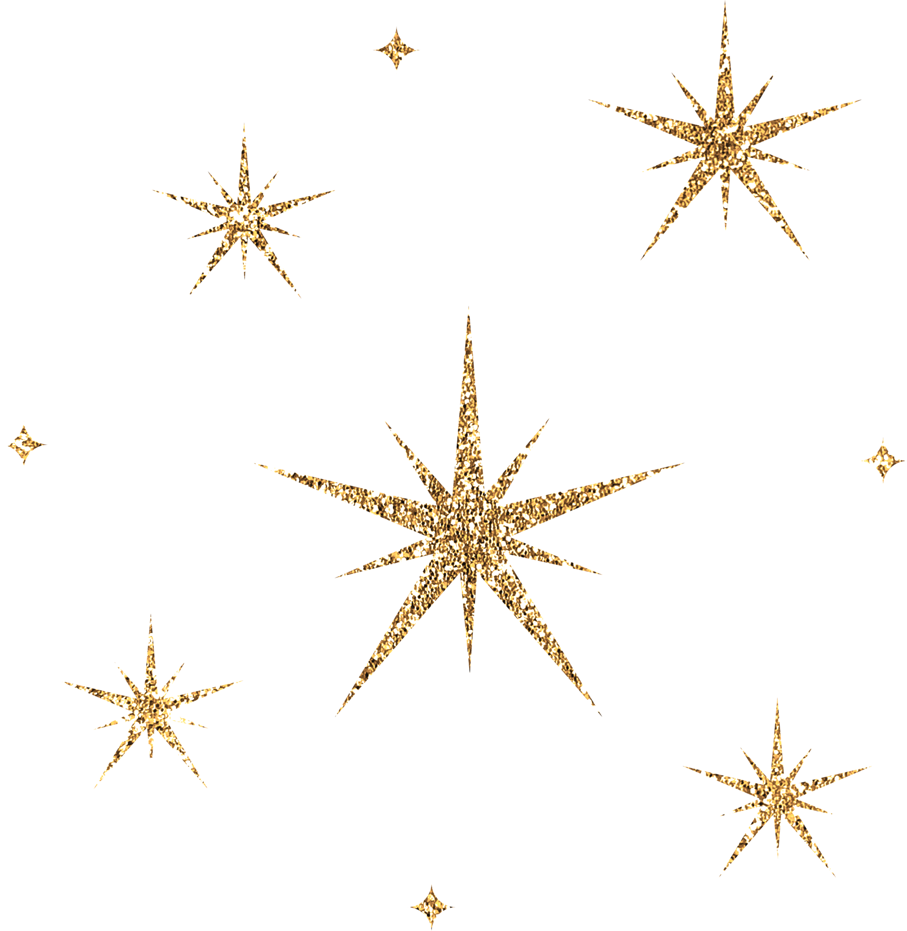 Gold Glitter Stars 35889550 PNG