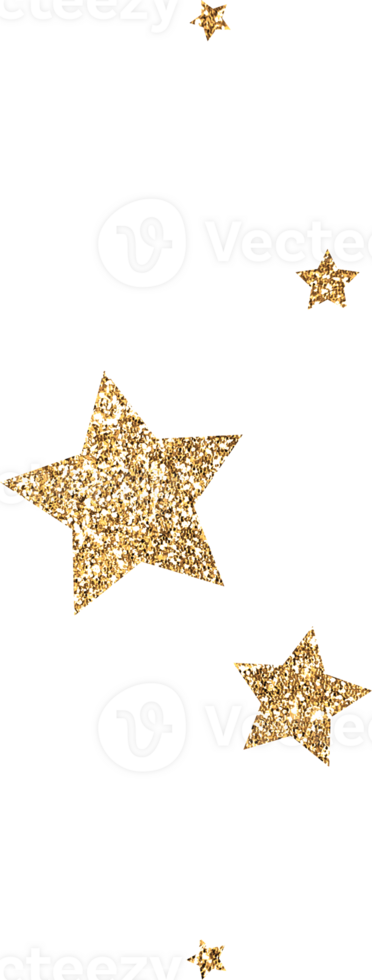 Gold Glitter Stars 35889552 PNG