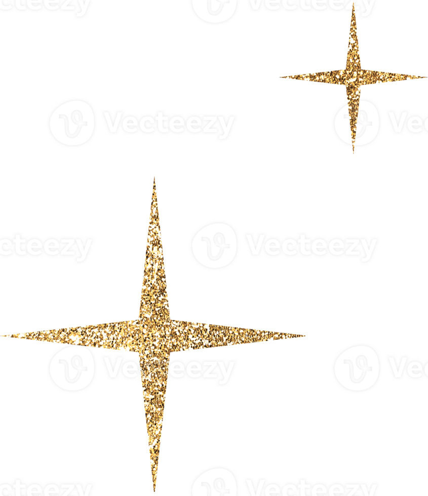 Gold Glitter Stars 35889556 PNG