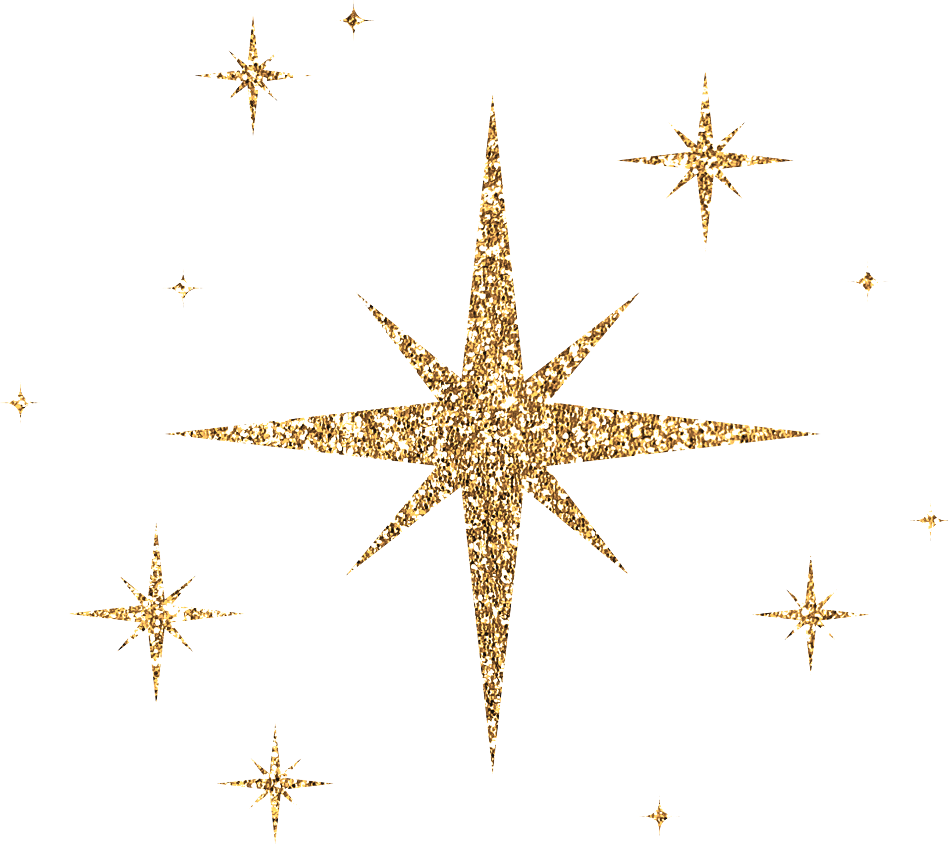Gold Glitter Stars 35889559 PNG
