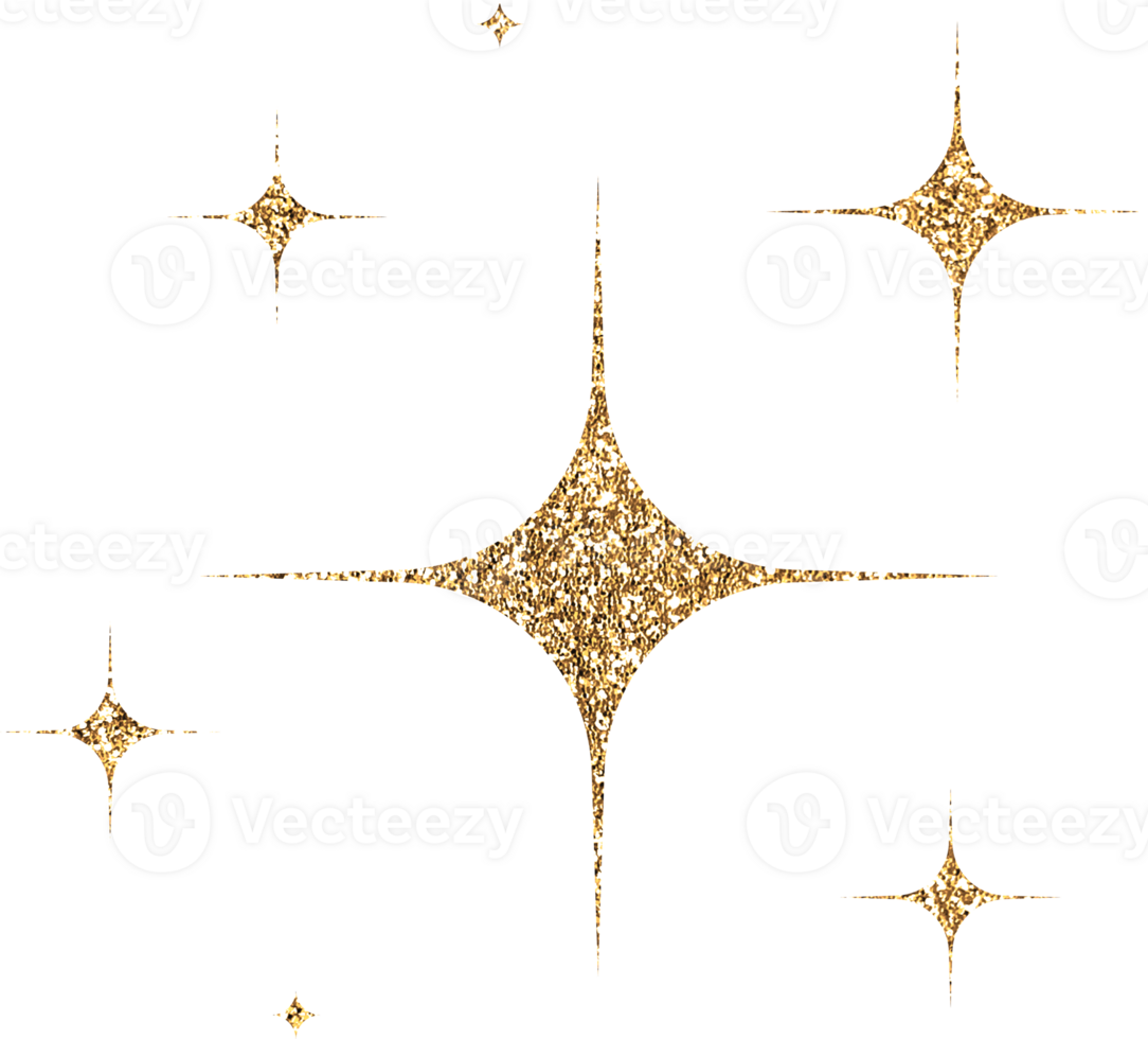 Gold Glitter Stars 35889578 PNG