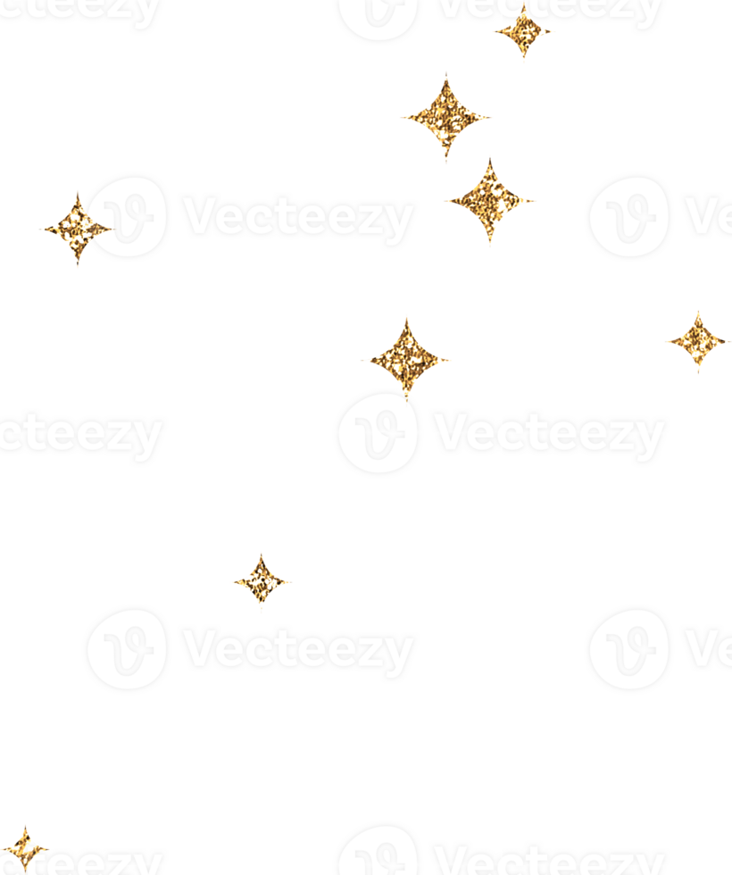 Gold Glitter Stars 35889588 PNG
