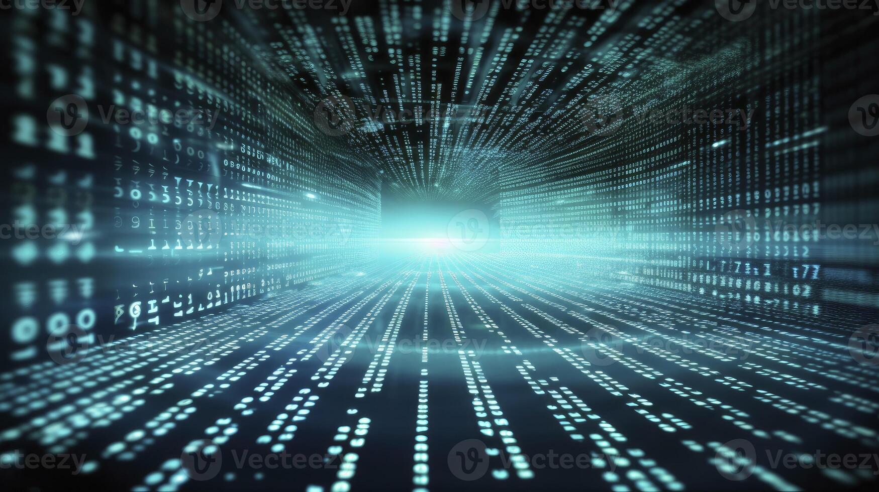 AI generated An abstract digital background with binary code and AI ...