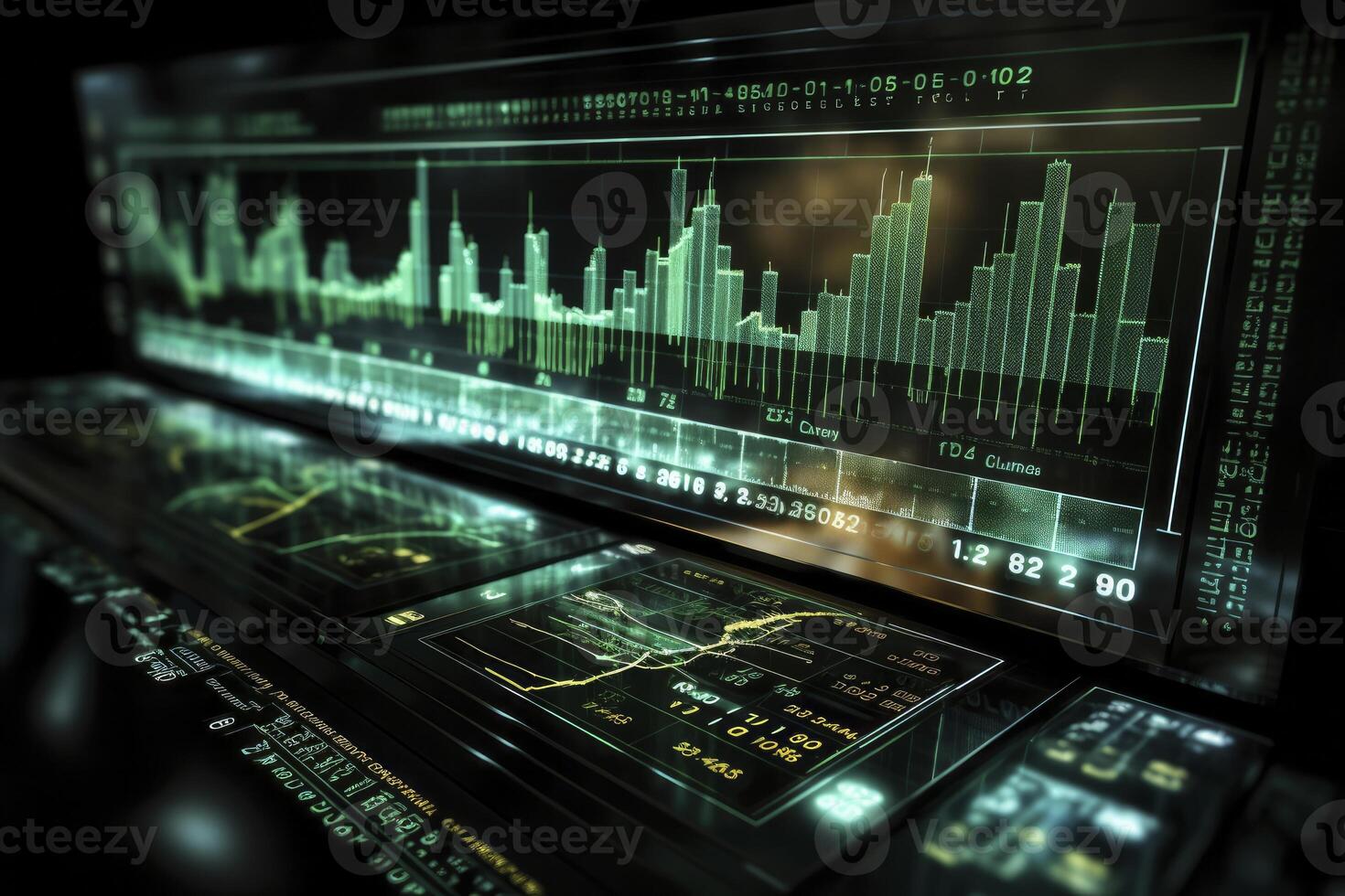 AI generated Digitally Generated Currency and Exchange Stock Chart for ...
