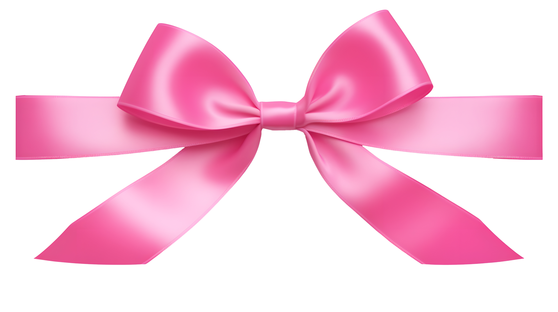 Ai Generated Pink Ribbon With Bow Without Background 35894862 Png