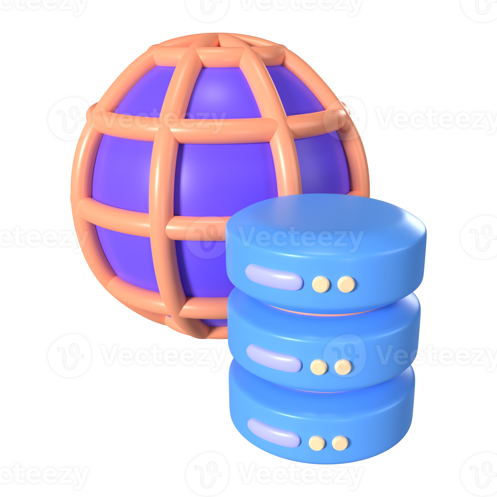 Database 3D Illustration Icon 35896679 PNG