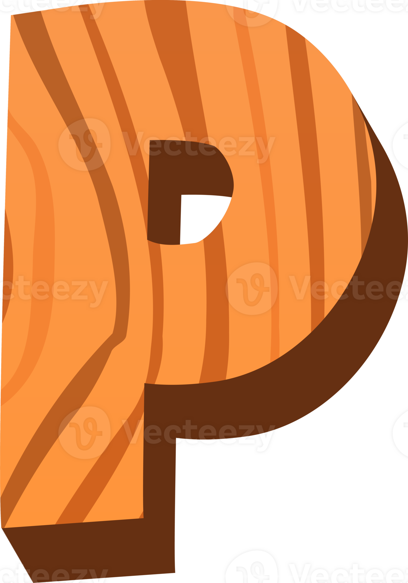 Wood Alphabet Funny Letter P 35898662 Png