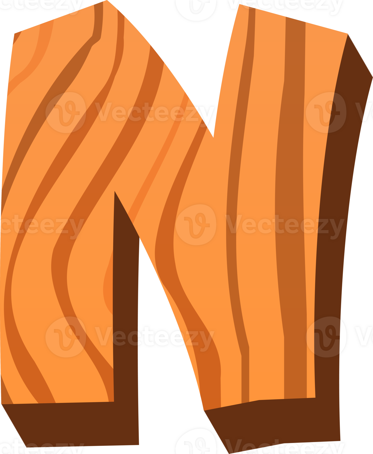 Wood Alphabet Funny Letter N 35898680 Png