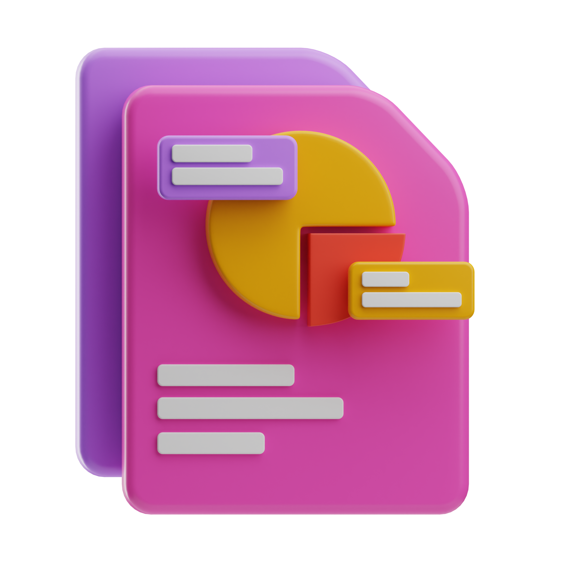 Team Work Object Business Report 3d Illustration 35898712 Png