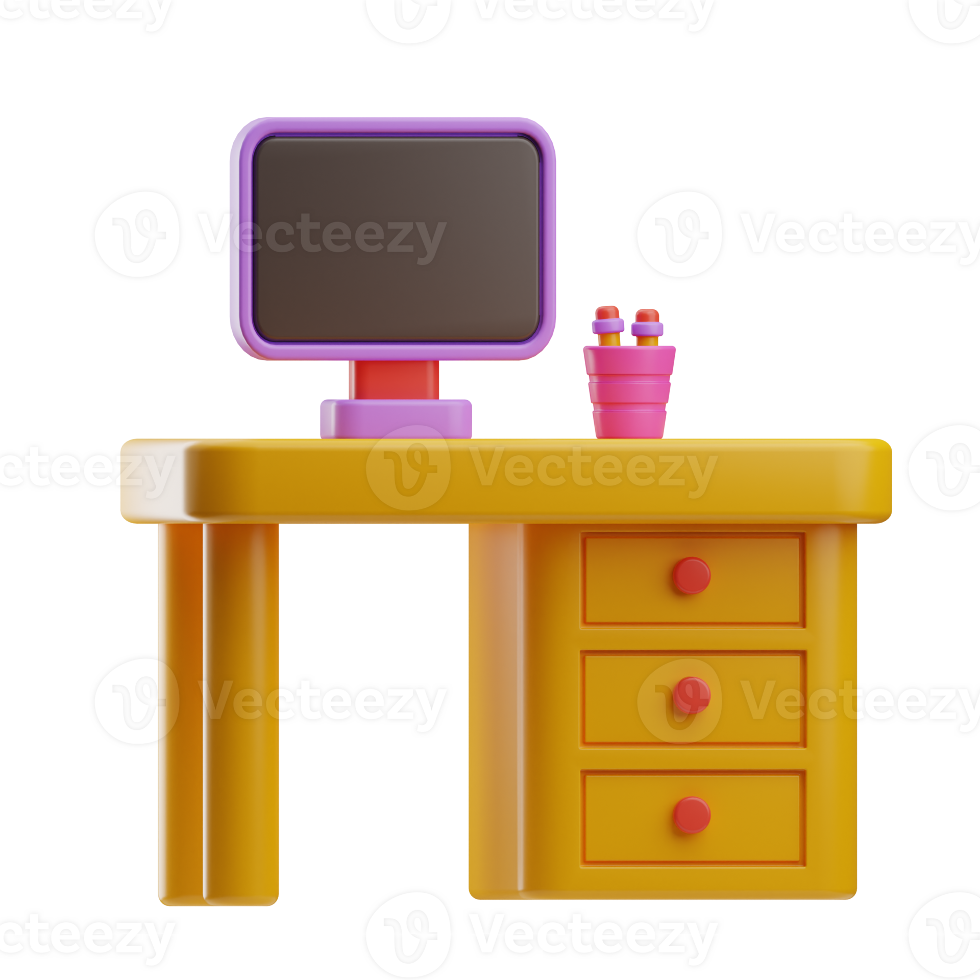 Team Work Object Workplace 3d Illustration 35898732 Png