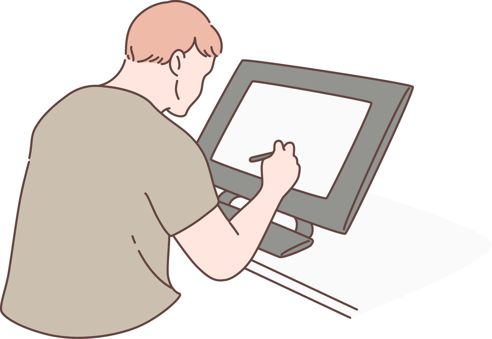 Architech engineer character drawing blueprint engineer inspection in ... Architech engineer character drawing blueprint engineer inspection in ...